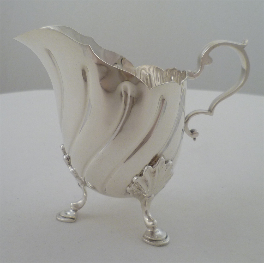 Highest quality English Victorian solid silver cream or milk jug ...